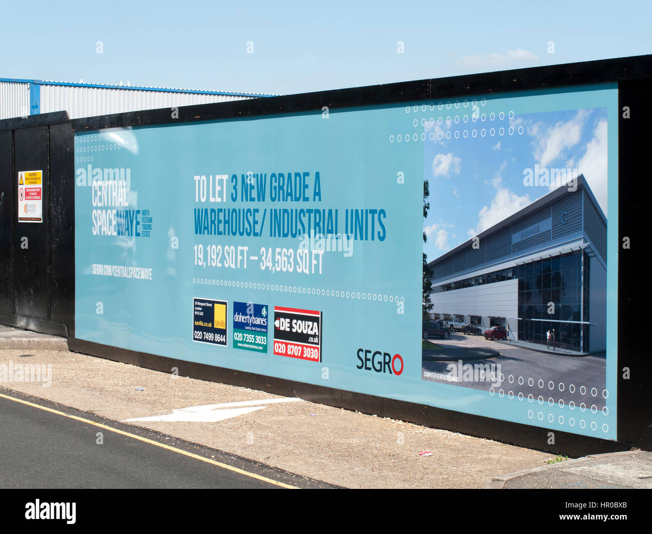Commercial warehouse industrial units to let advertising sign on ...
