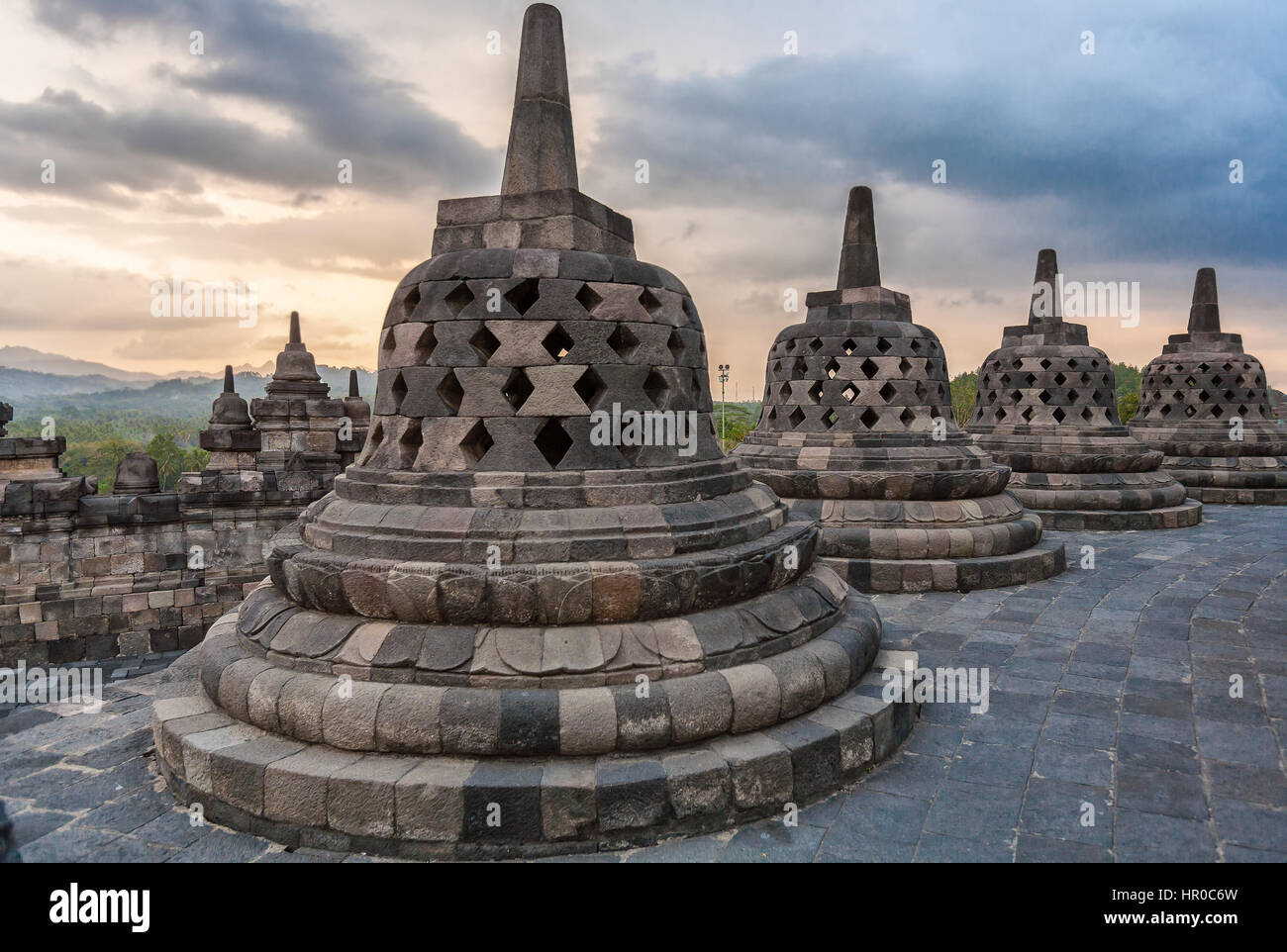 YOGYAKARTA, INDONESIA - AUGUST, 28: Ancient Borobudur Buddhist Temple ...