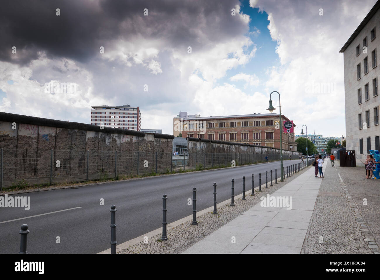Remnant of the Berlin wall which divide the East and West Berlin ...