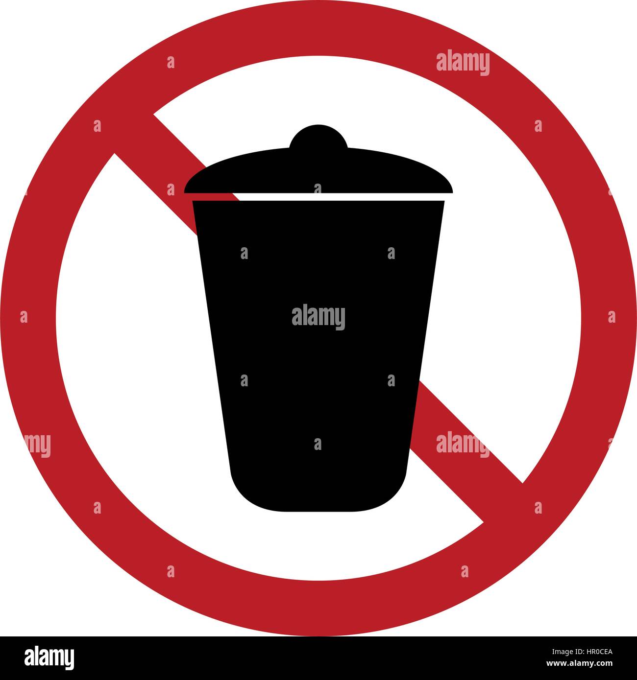 Icon no trash in vector on white background Stock Vector Image & Art ...
