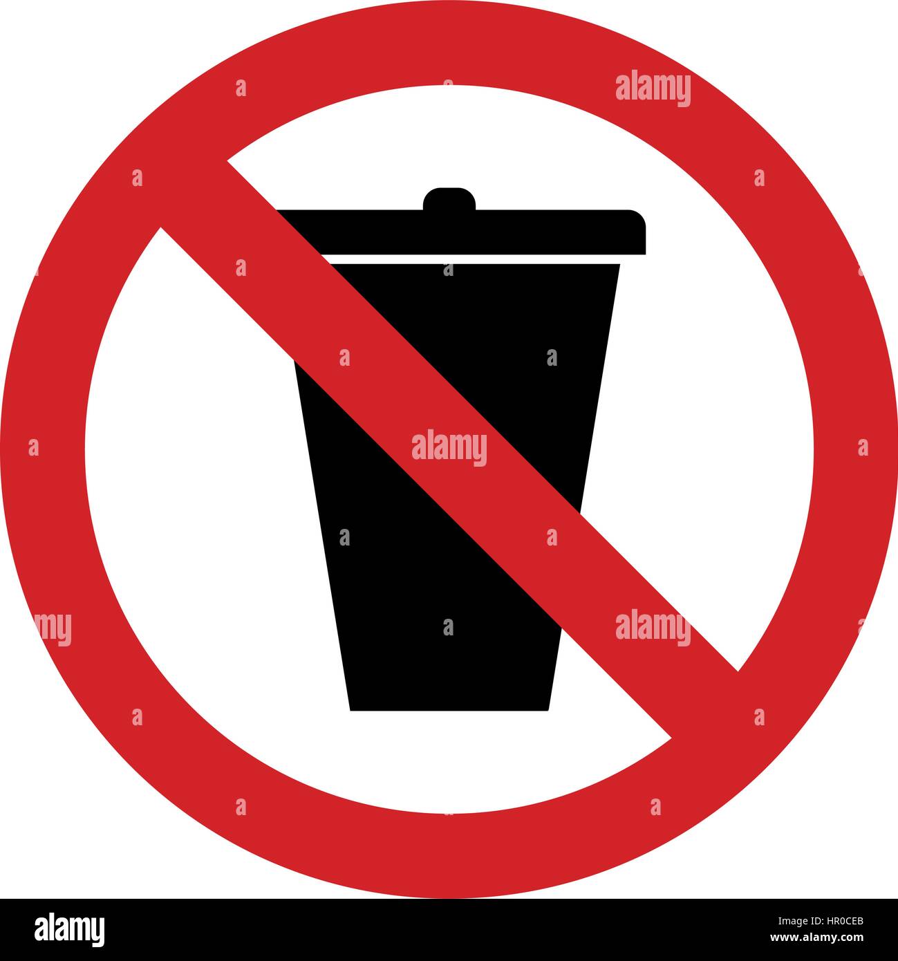 Icon no trash in vector on white background Stock Vector Image & Art ...