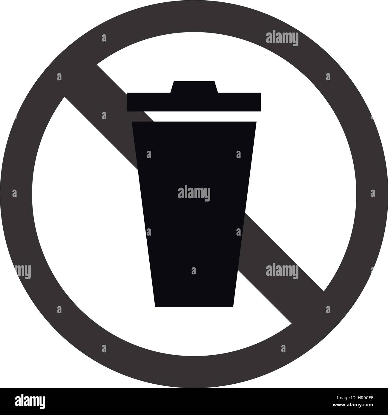 Icon no trash in vector on white background Stock Vector Image & Art ...