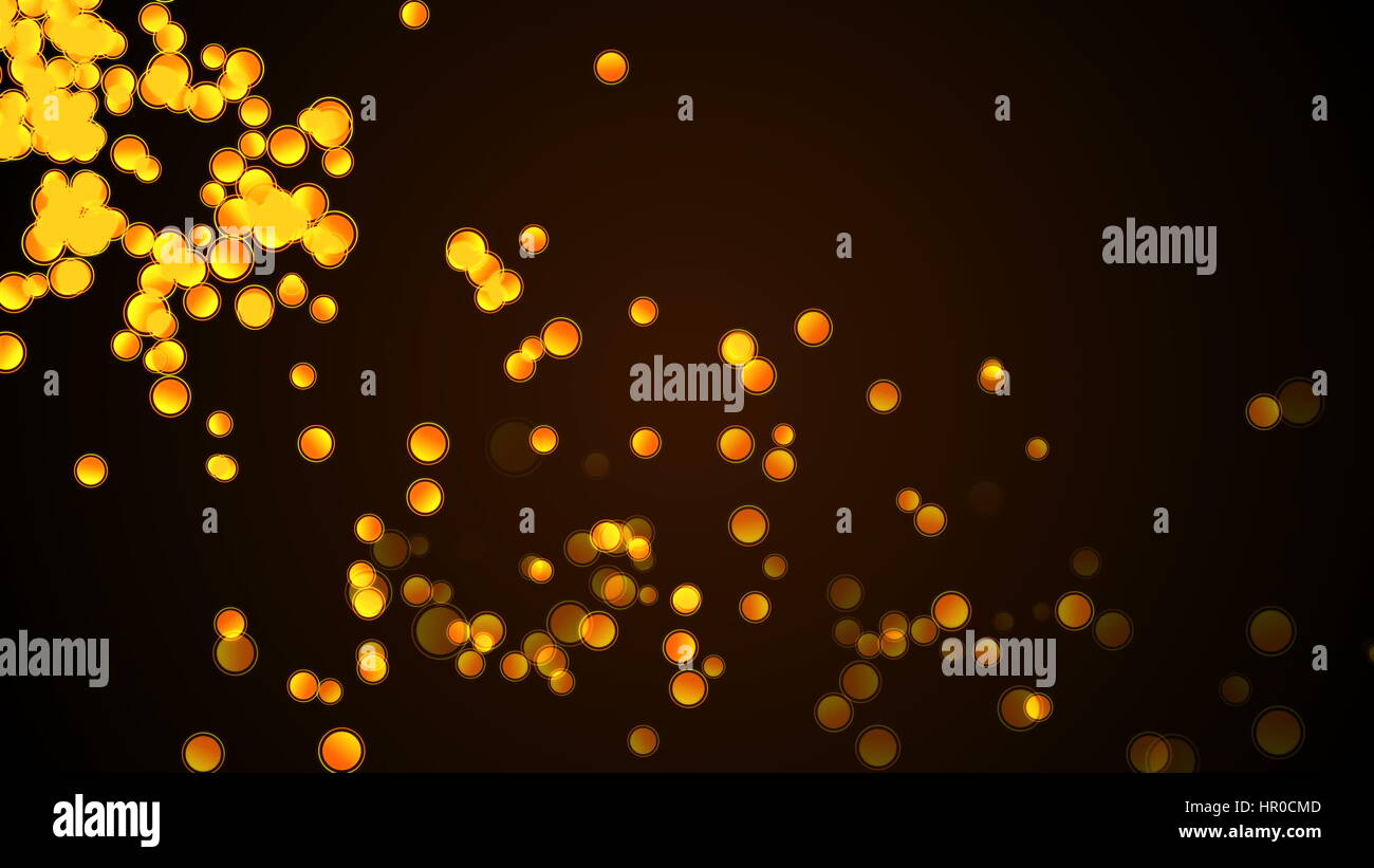 Gold particles are repulsed from the floor. 3D rendered Stock Photo - Alamy