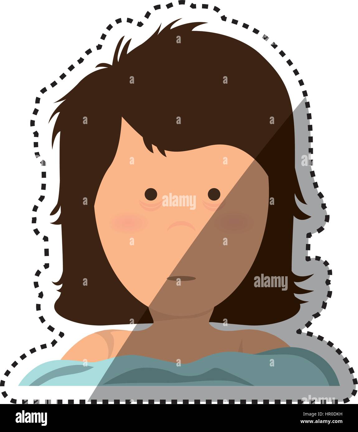 Insomnia woman cartoon Stock Vector Image & Art - Alamy