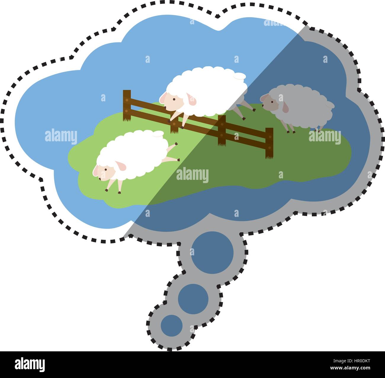 Sleeping Cartoon Sheep High Resolution Stock Photography and Images - Alamy
