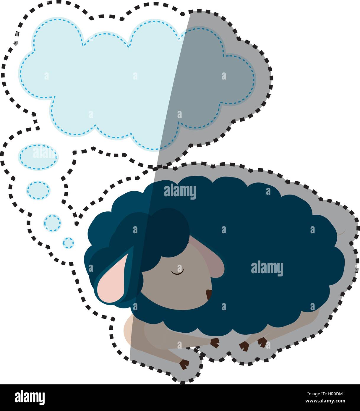 Sheep sleeping cartoon Stock Vector Image & Art - Alamy