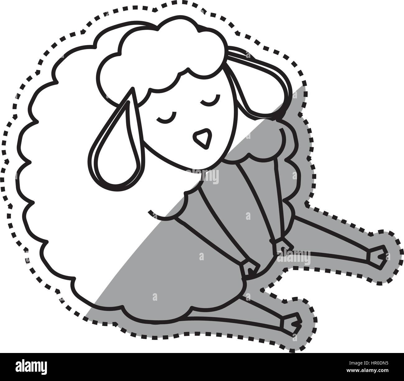 Sheep sleeping cartoon Stock Vector Image & Art - Alamy