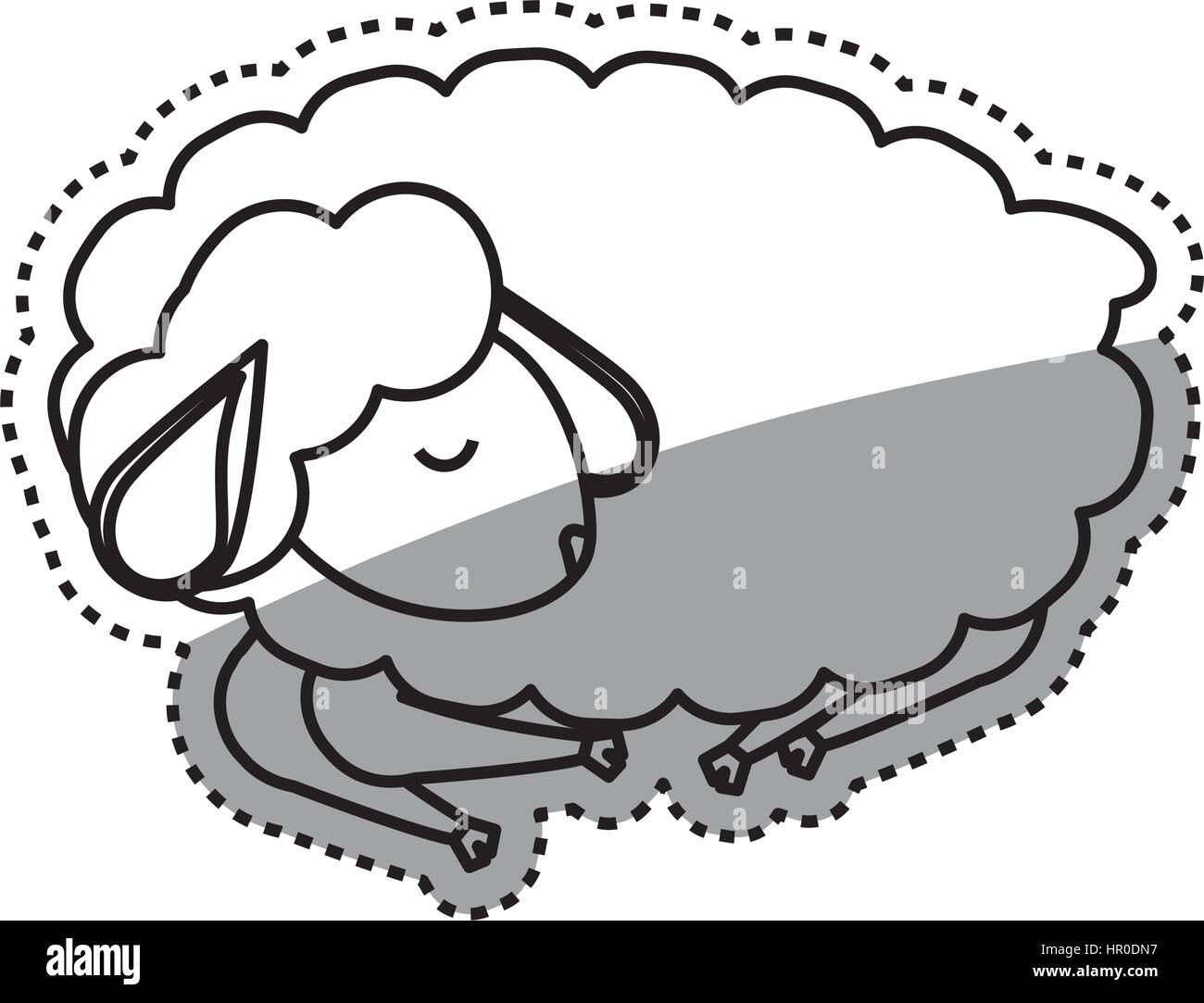 Sheep sleeping cartoon Stock Vector Image & Art - Alamy