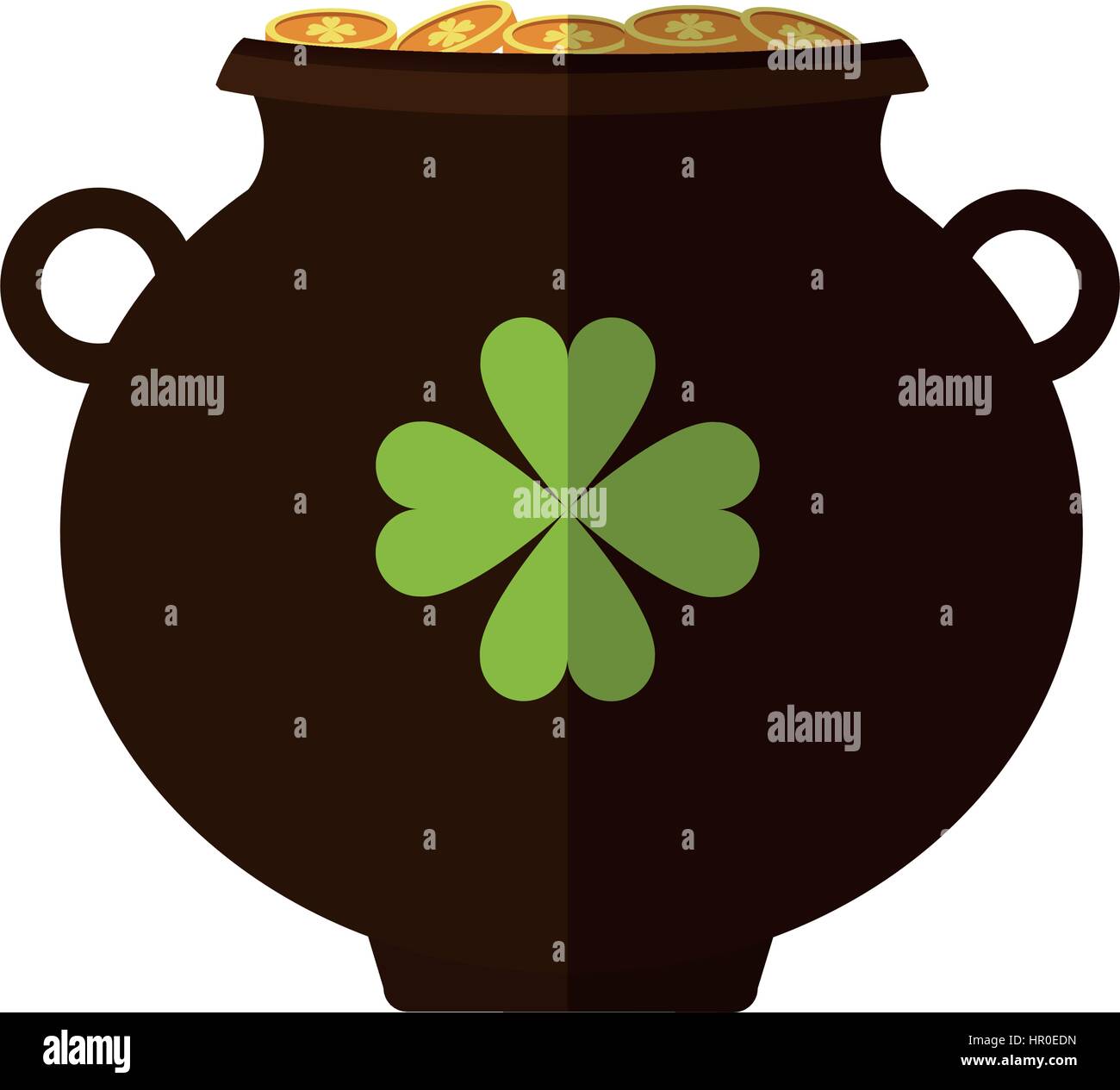 irish pot with money Stock Vector Image & Art - Alamy