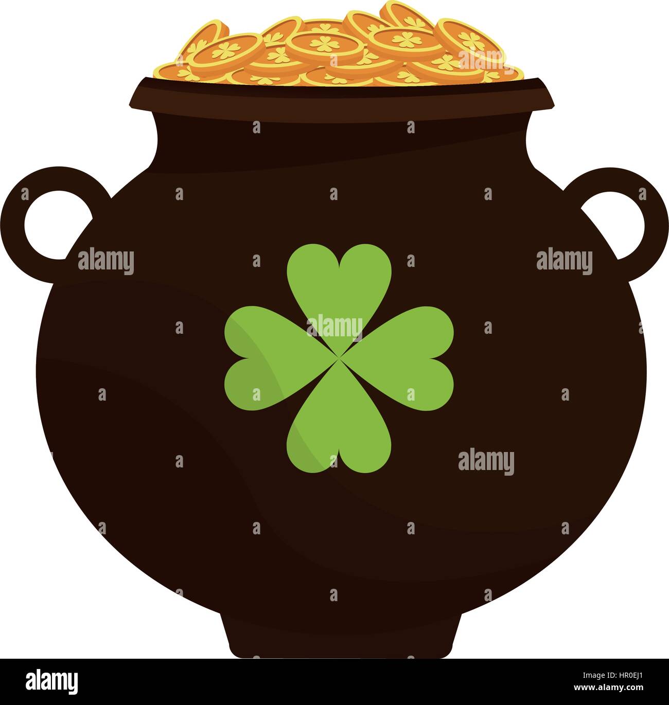 irish pot with money Stock Vector Image & Art - Alamy