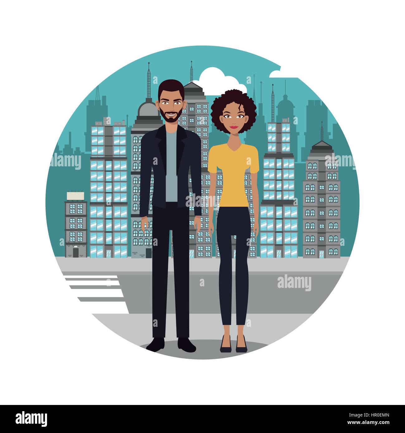 couple lifestyle together urban background Stock Vector Image & Art - Alamy