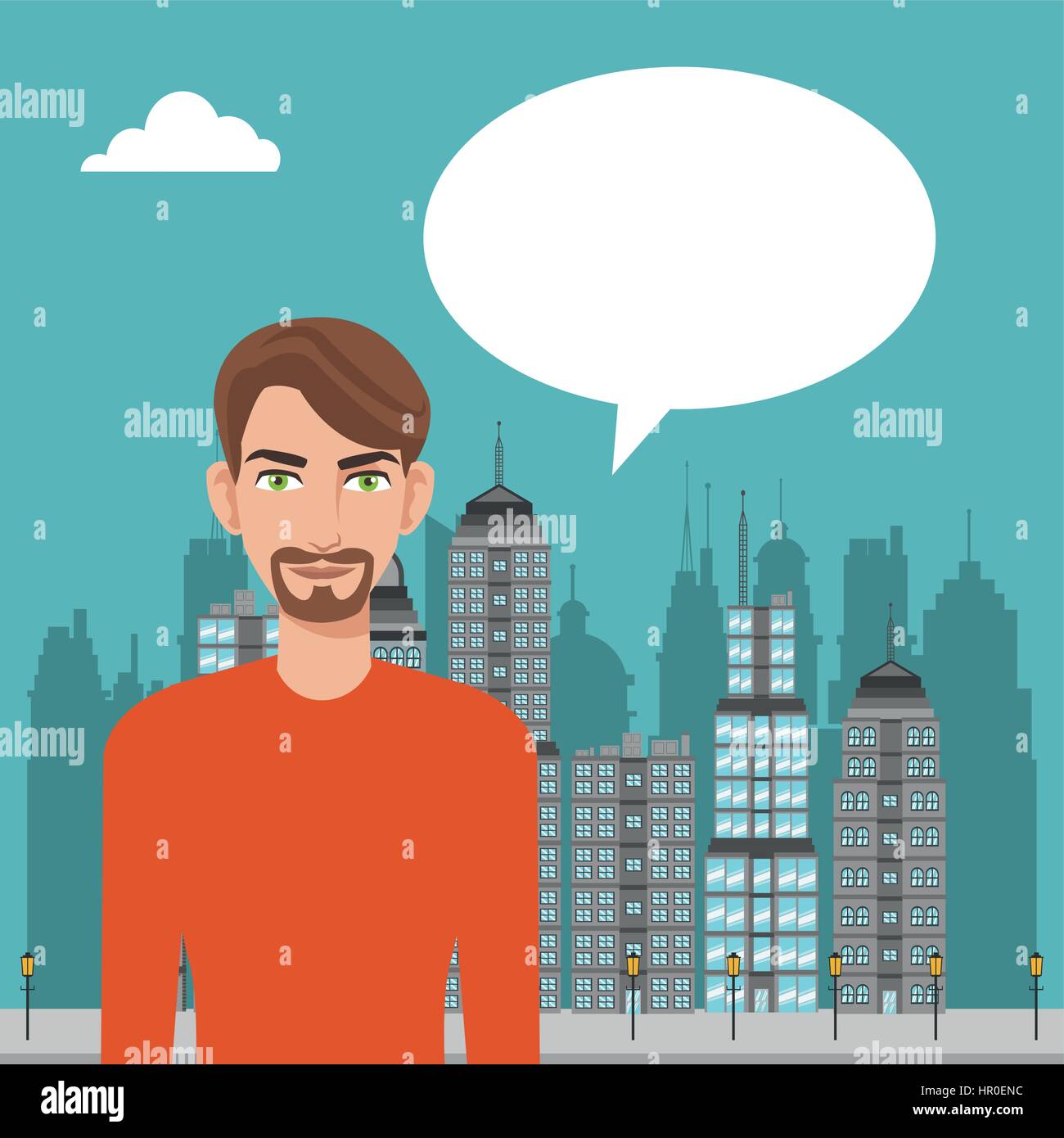 Stylish man new technology Stock Vector Images - Alamy