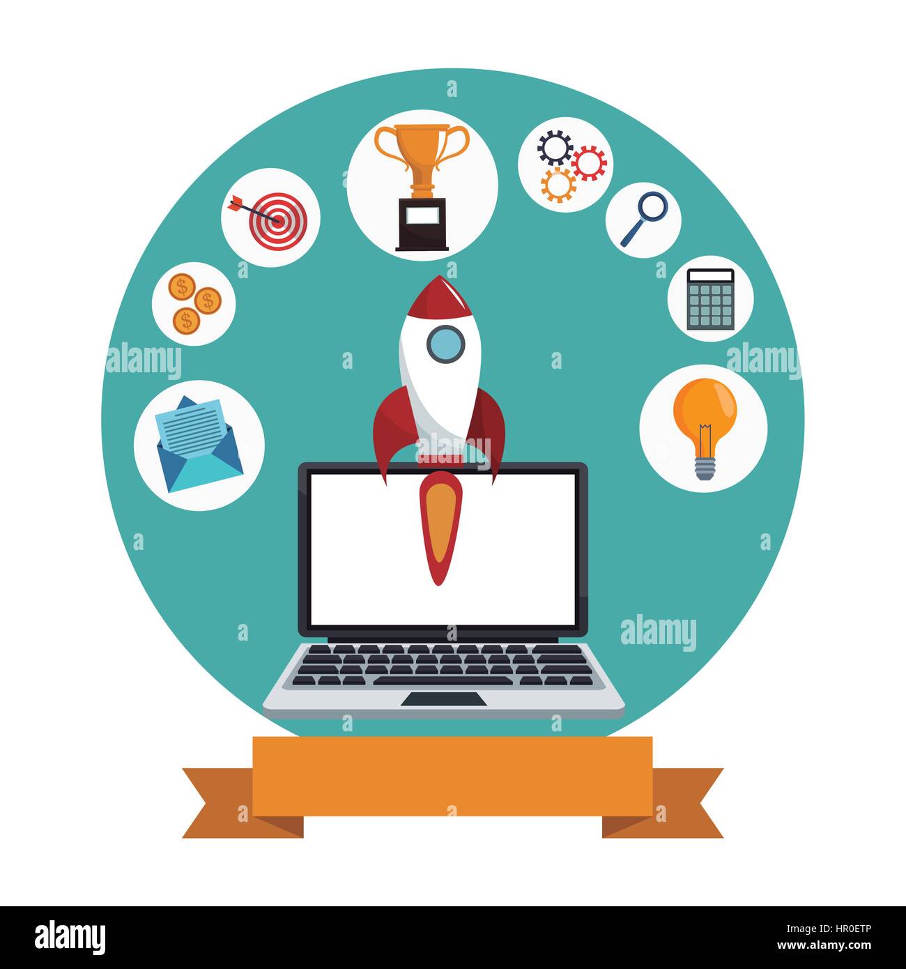 digital marketing technology rocket Stock Vector Image & Art - Alamy