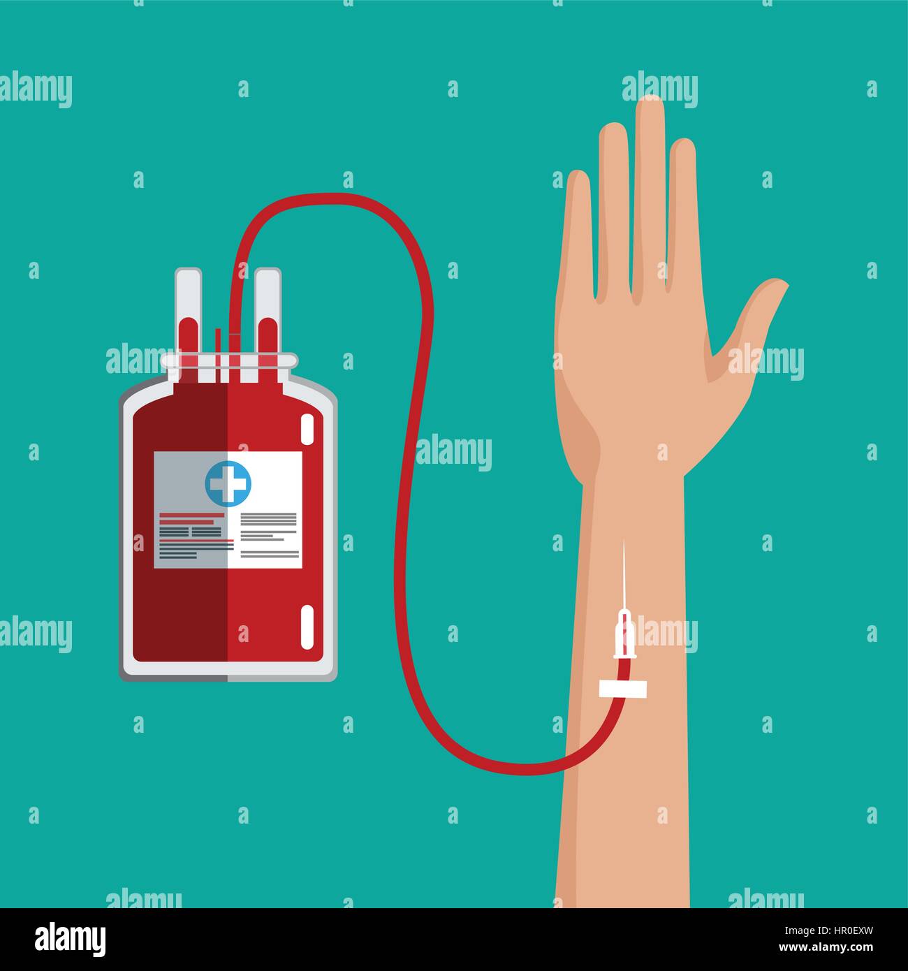 hand transfusion blood bag Stock Vector Image & Art - Alamy