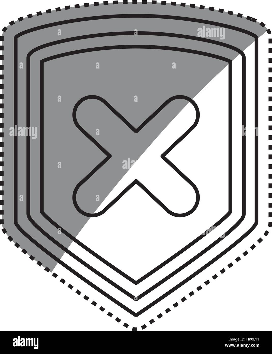 Shield security symbol Stock Vector Image & Art - Alamy