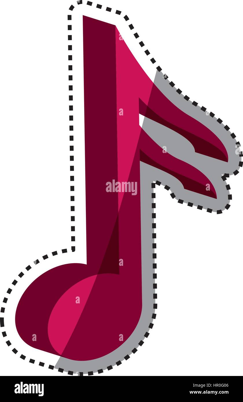Pink music note icon Cut Out Stock Images & Pictures - Alamy