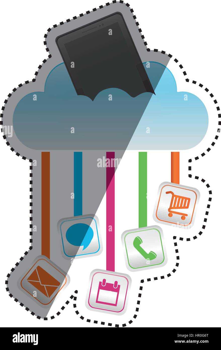 Mobile smartphone colorful apps Stock Vector Images - Alamy