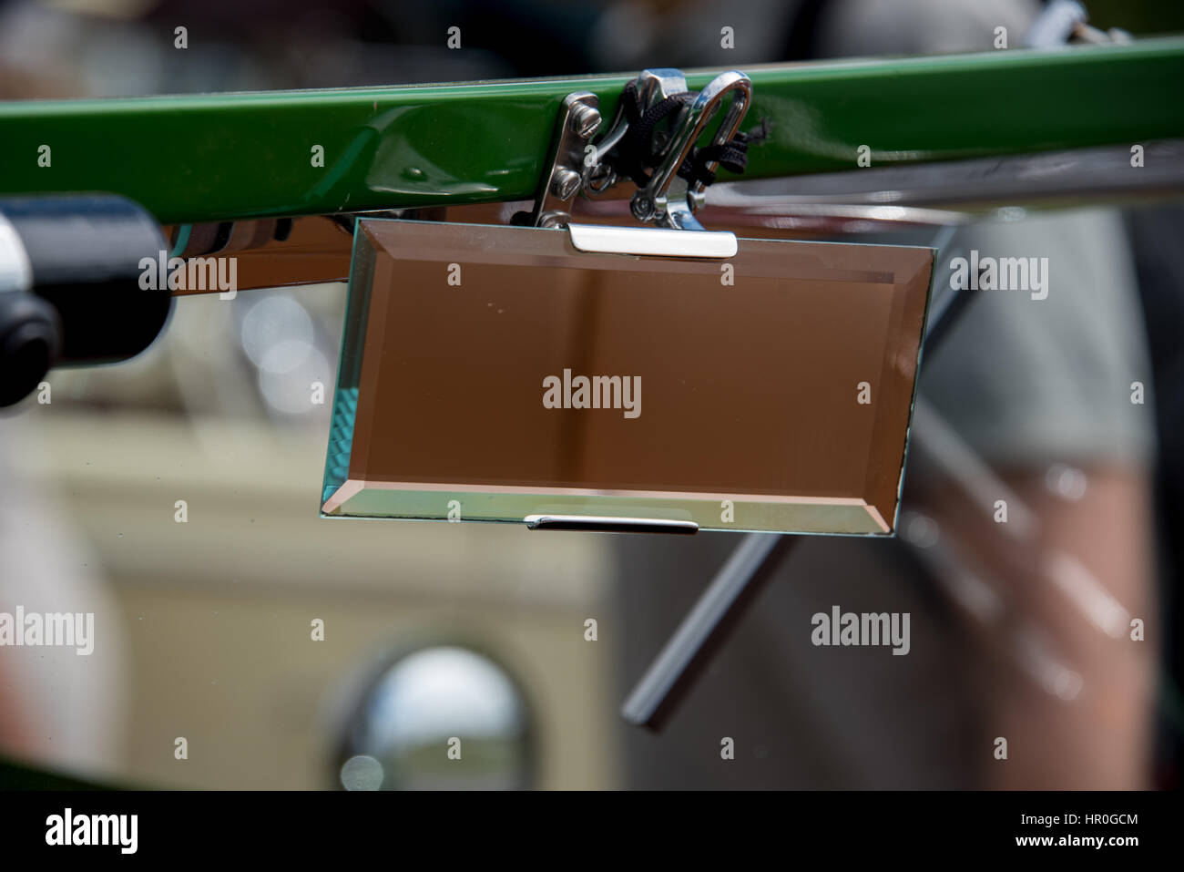 Back mirror of a vintage car Stock Photo - Alamy
