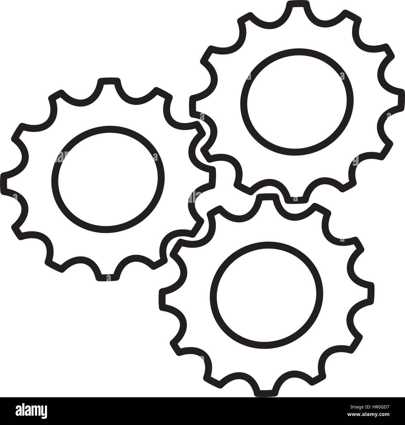Black mechanical pieces Stock Vector Images - Alamy