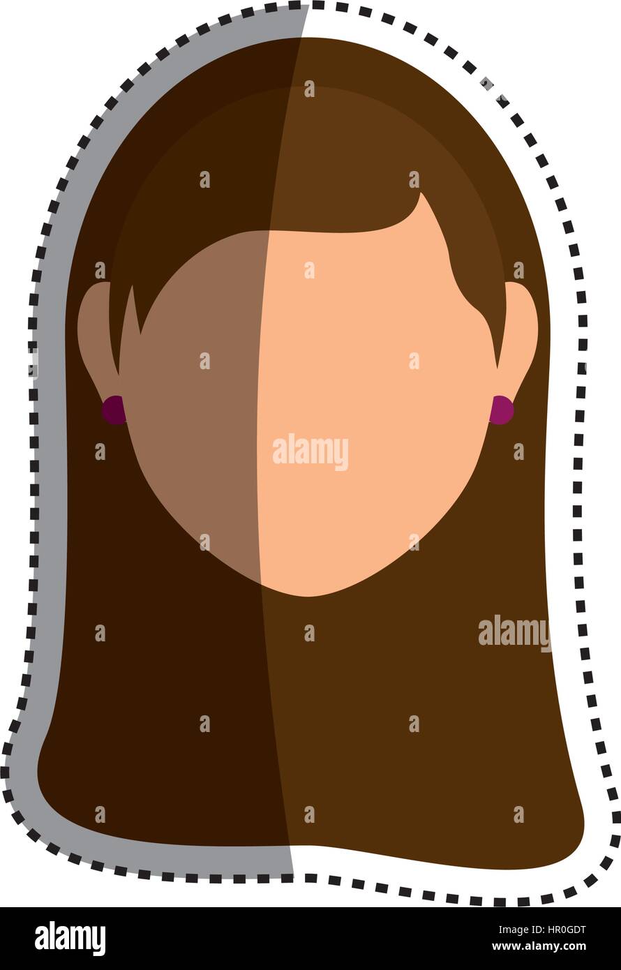 Woman faceless head Stock Vector Image & Art - Alamy