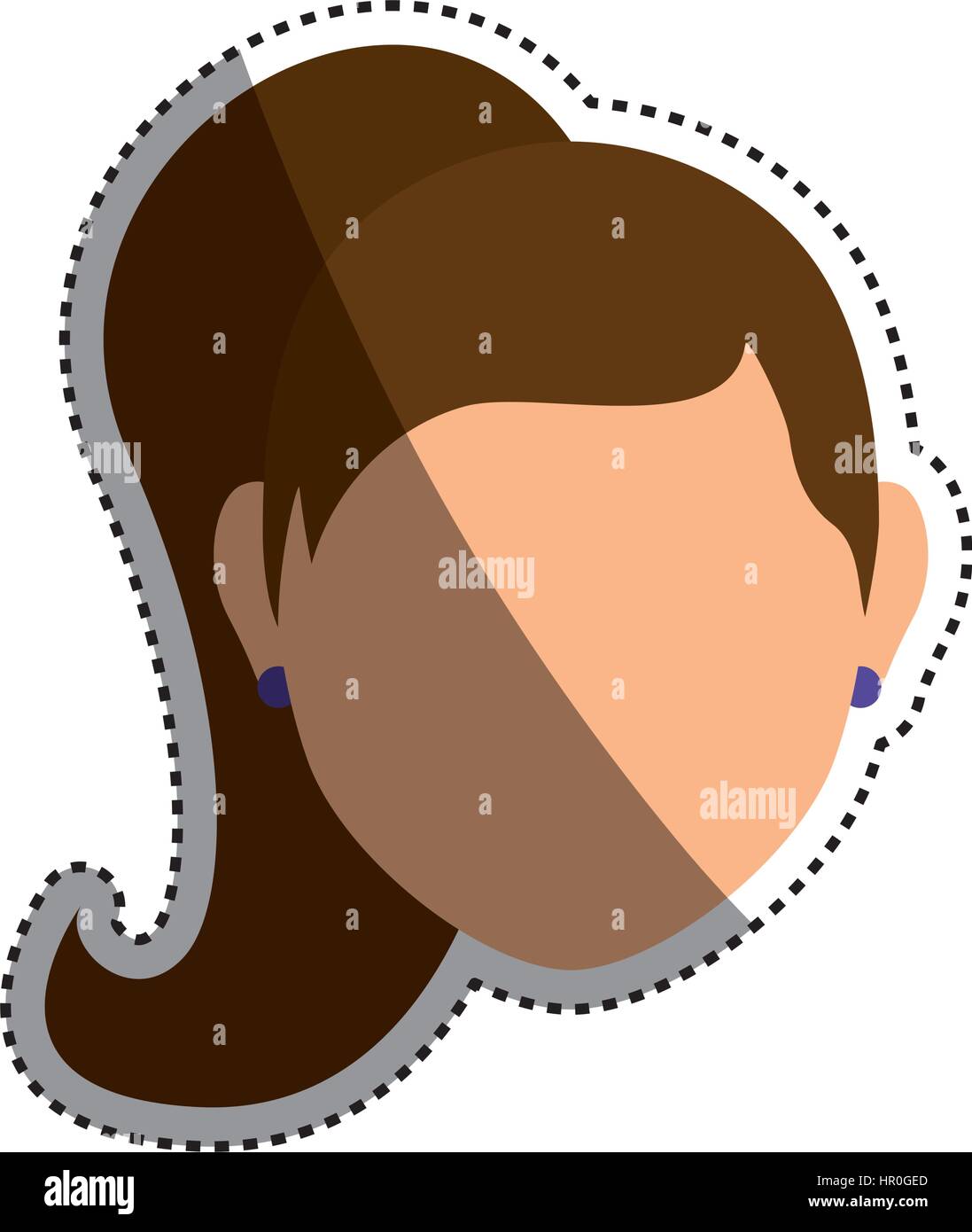 Woman faceless head Stock Vector Image & Art - Alamy