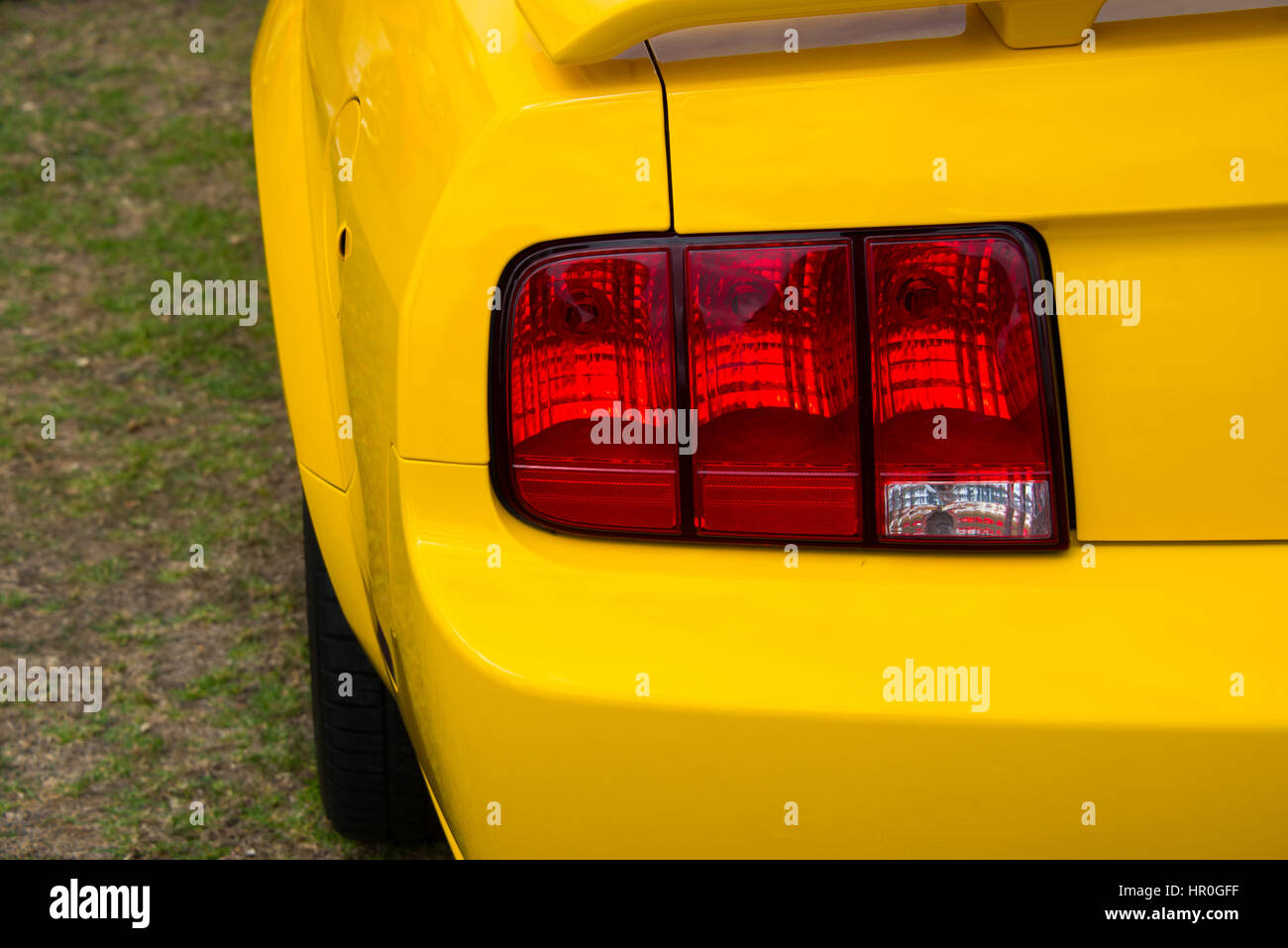 Rear lights of a classic car Stock Photo - Alamy