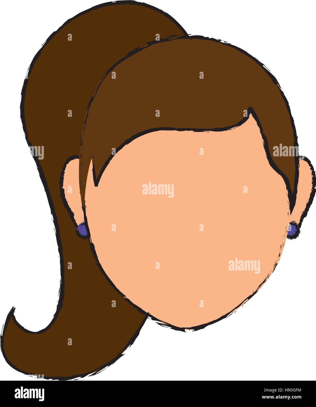 Woman faceless head Stock Vector Image & Art - Alamy