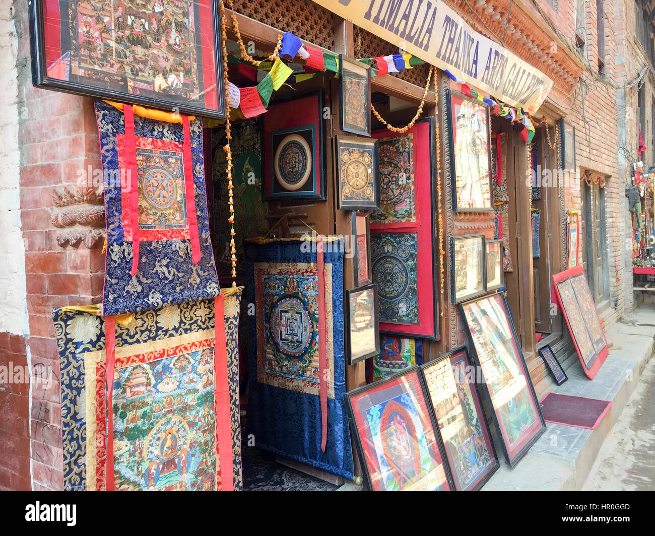 Street shop in Bhaktapur, Place of devotees. Also known as Bhadgaon or ...