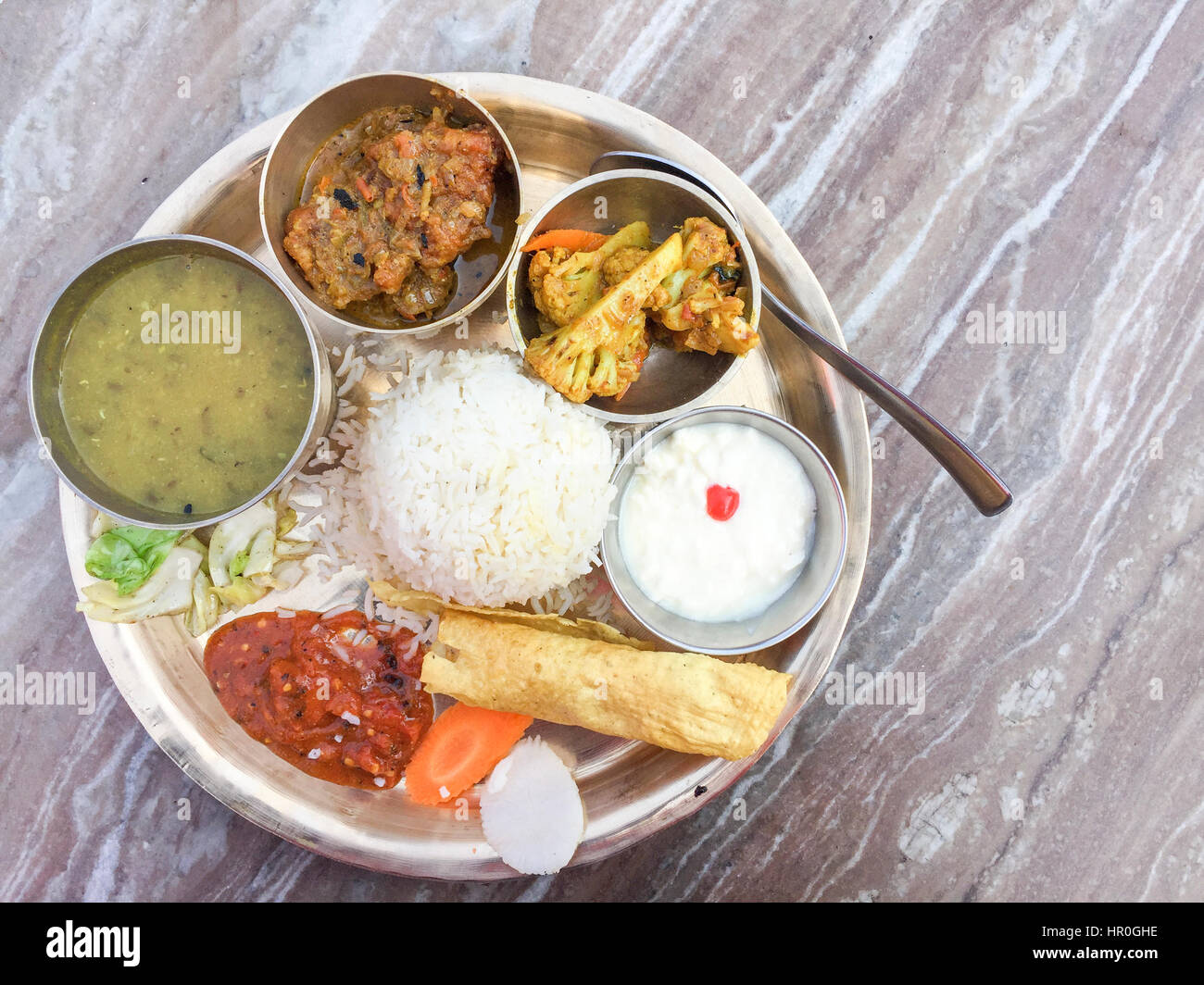 Indian thali platter High Resolution Stock Photography and Images - Alamy