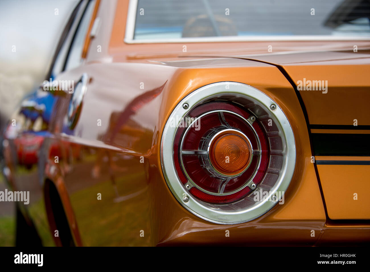 Rear lights of a classic car Stock Photo - Alamy