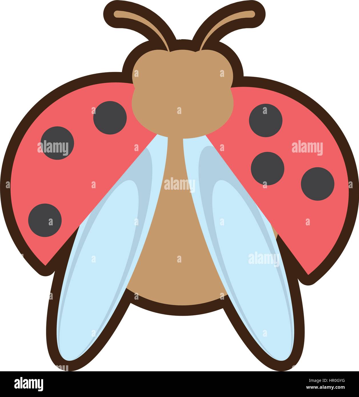 cartoon ladybug animal insect garden Stock Vector Image & Art - Alamy