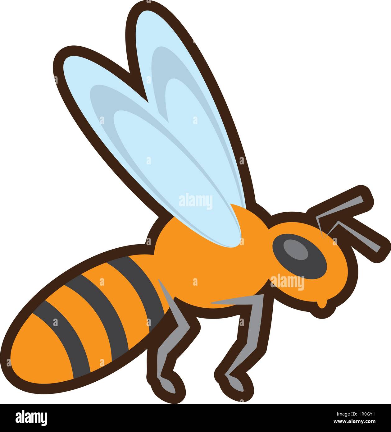 cartoon bee insect flower pollen Stock Vector Image & Art - Alamy