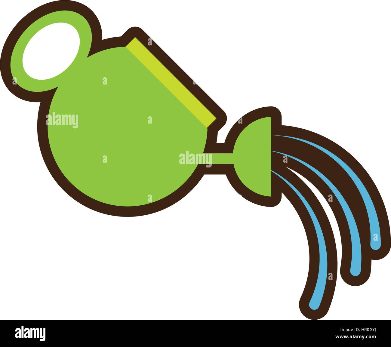 Drawing Watering Can Pouring Water High Resolution Stock Photography ...