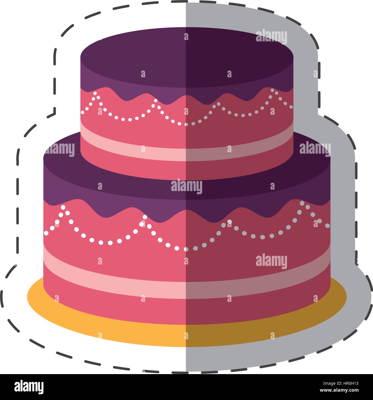 cake dessert party shadow Stock Vector Image & Art - Alamy