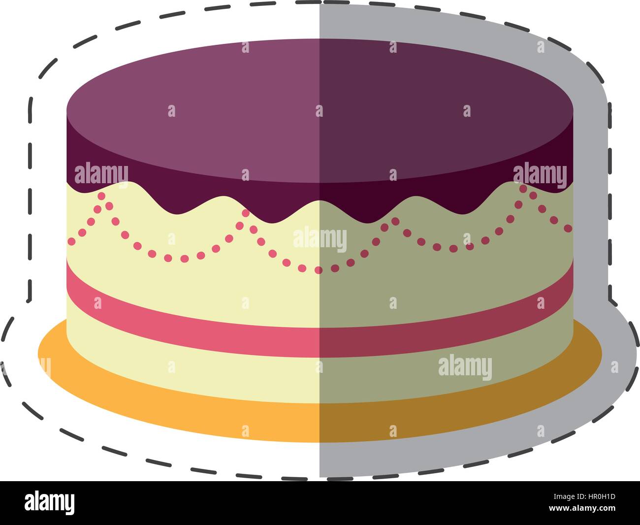 cake dessert party celebration shadow Stock Vector Image & Art - Alamy