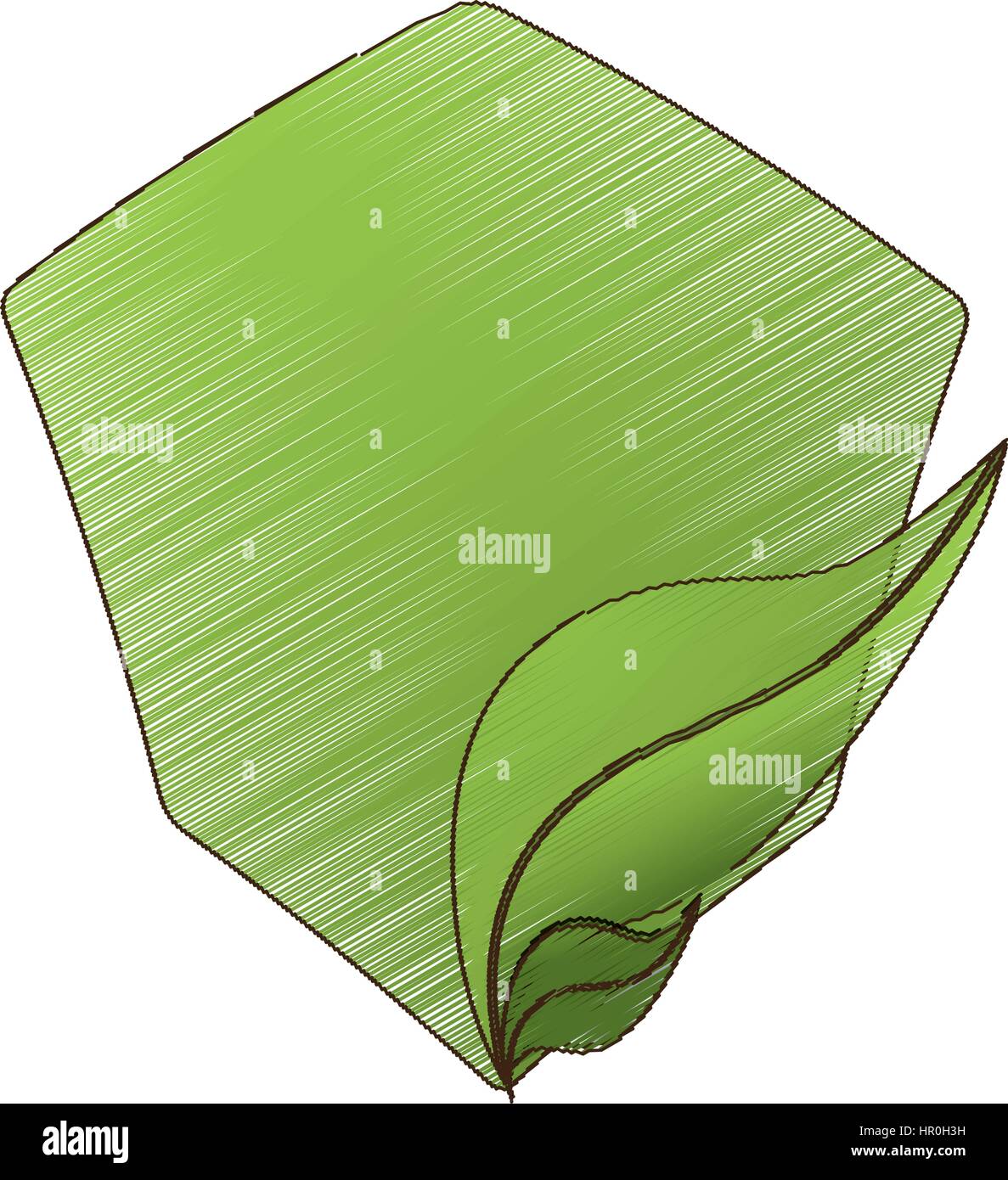 drawing green leave symbol Stock Vector Image & Art - Alamy