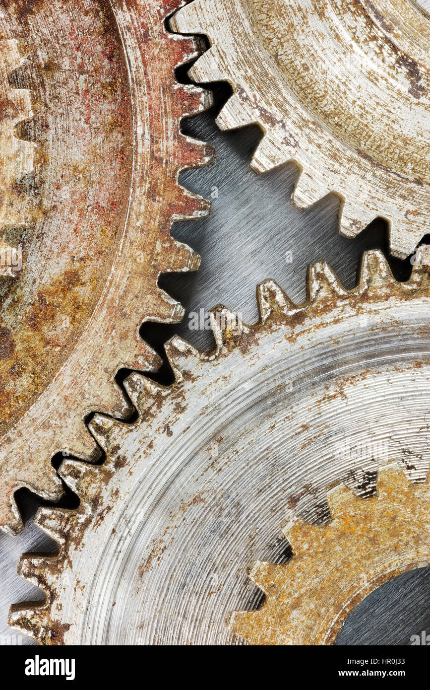 old worn out gear cogwheels with rust on scratched background in high resolution Stock Photo - Alamy