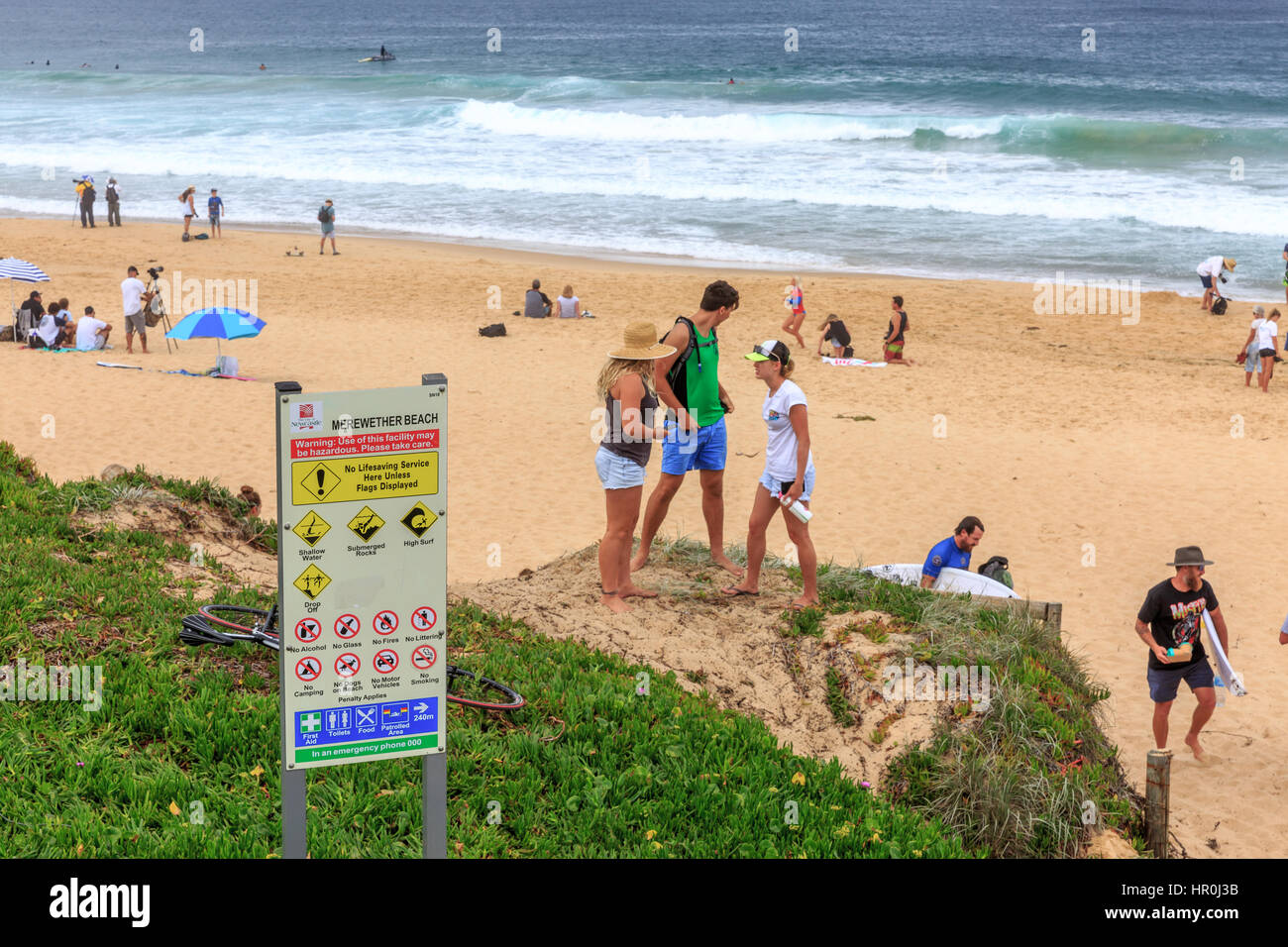 Merewether beach in Newcastle, the second largest city in New South ...