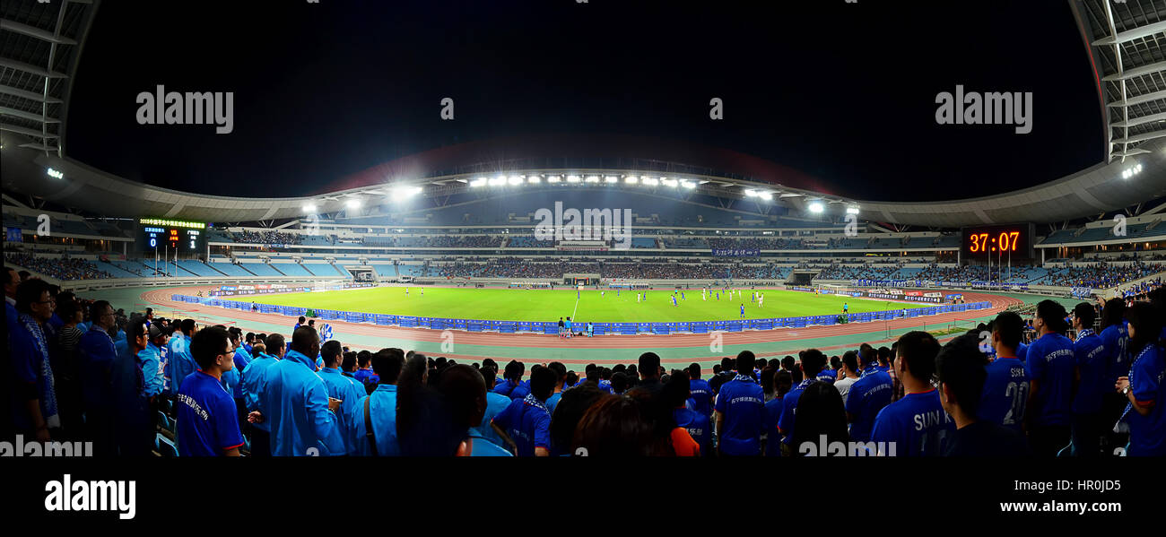 Panorama view of a football stadium Stock Photo - Alamy