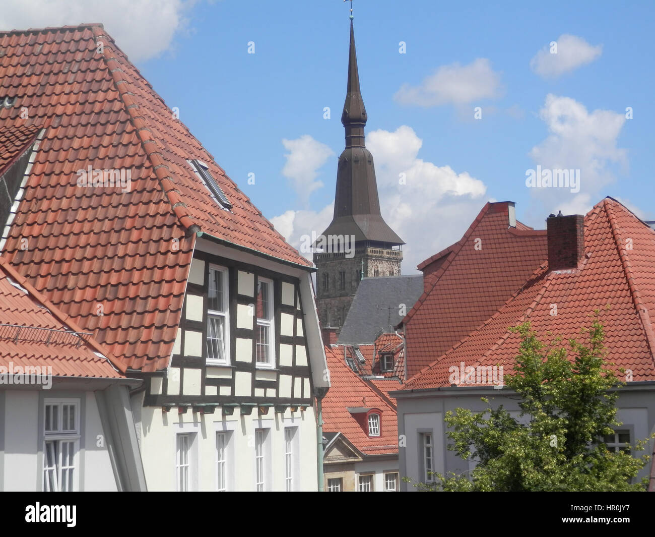 Red Tiled roofs on houses in Osnabruck, Germany Stock Photo - Alamy