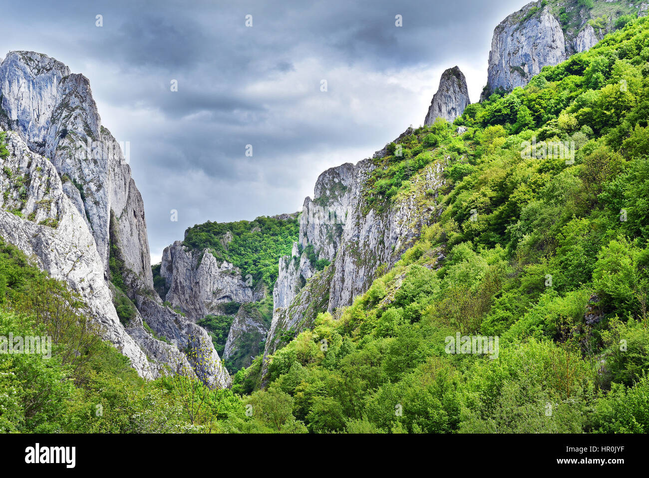 Landscape of a gorge. Cheile Turzii, Romania Stock Photo - Alamy