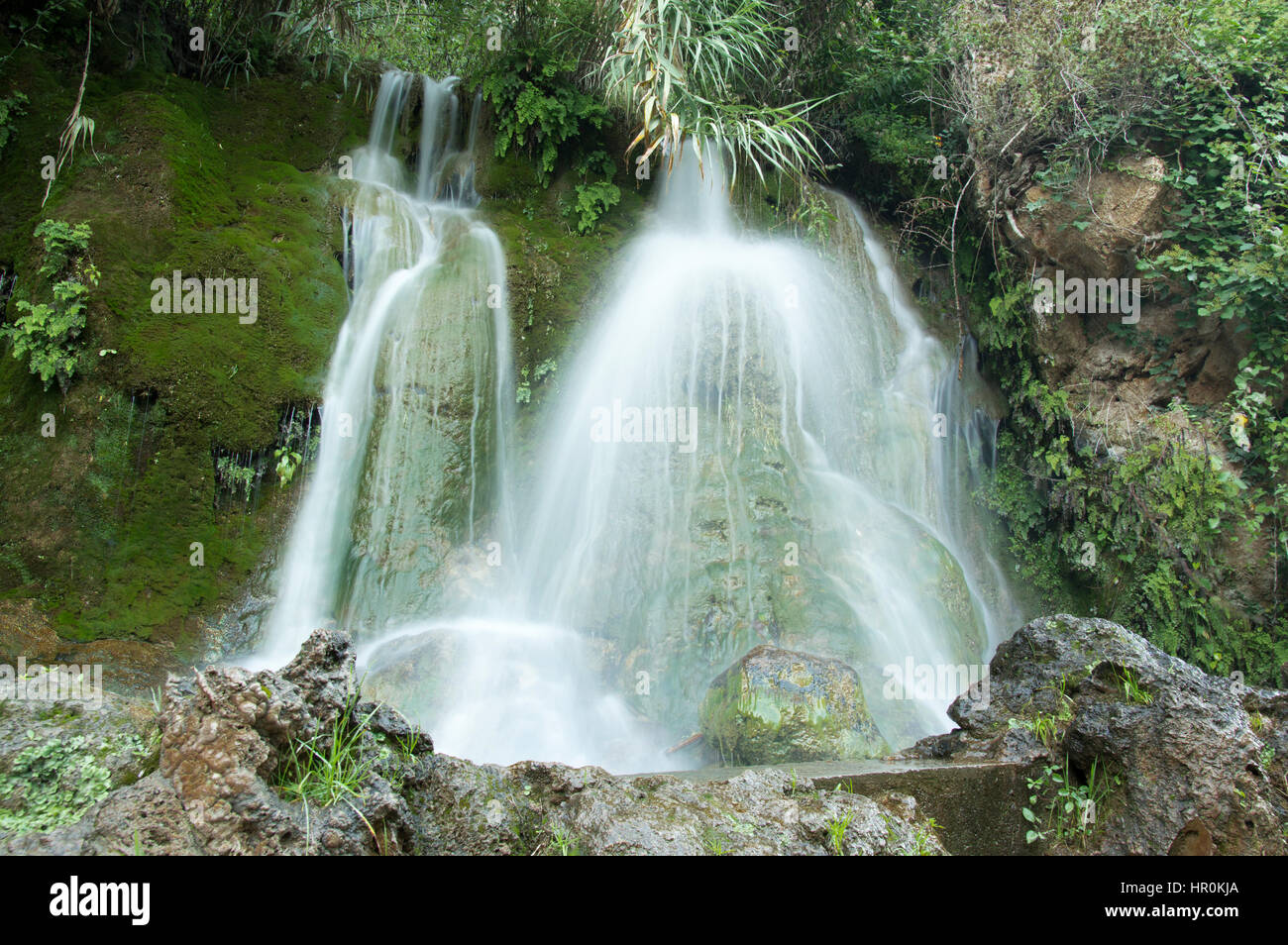 Waterfall in Navajas Stock Photo - Alamy
