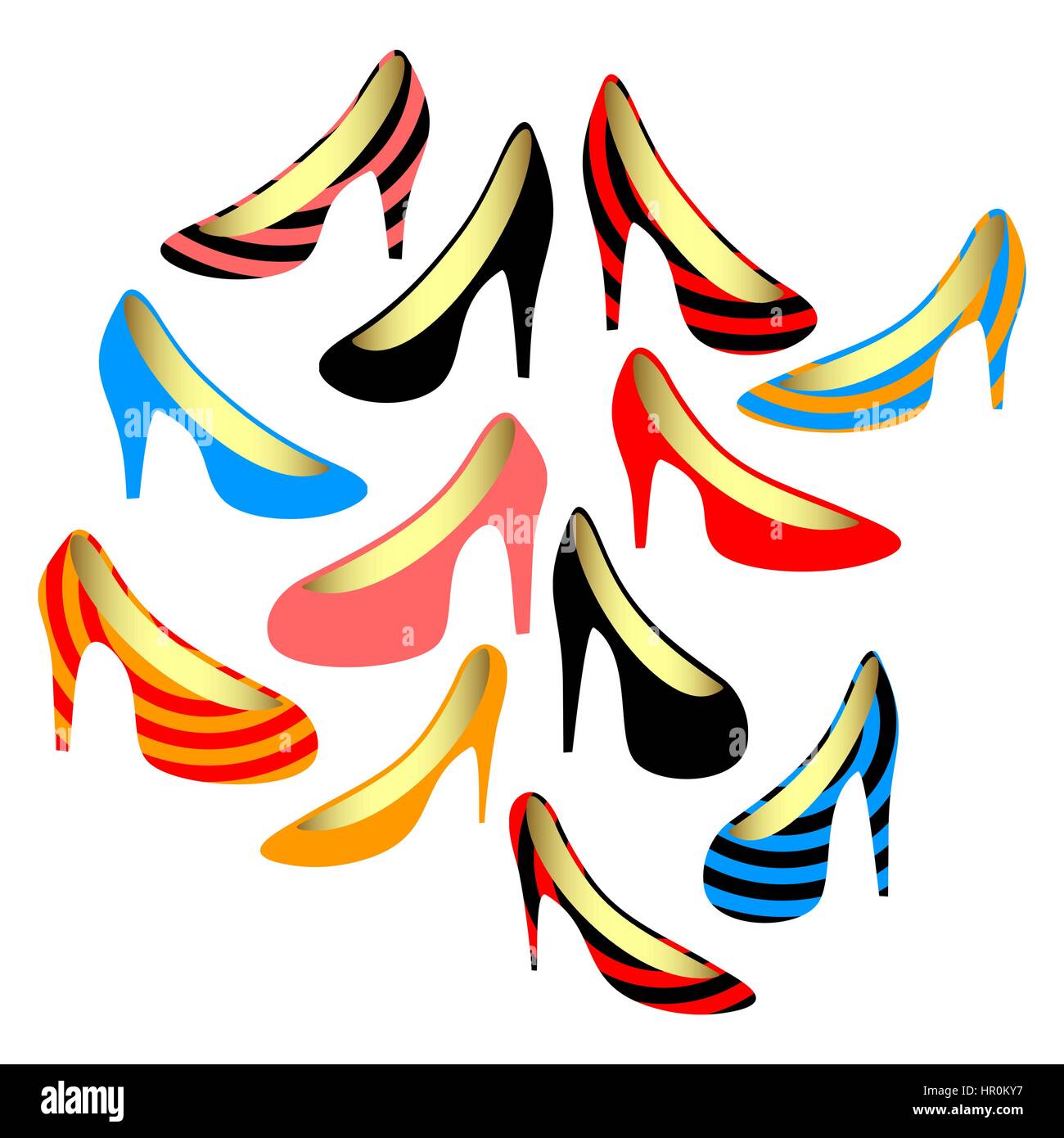 Fashion shoes Stock Vector Images - Alamy