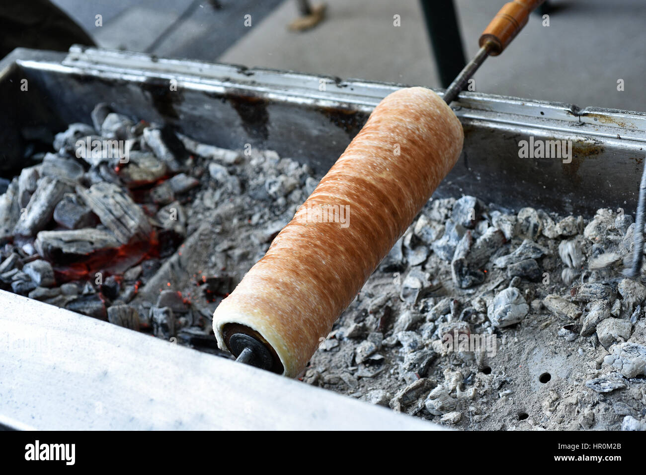 Traditional Transylvanian cake named kurtos kalacs Stock Photo - Alamy