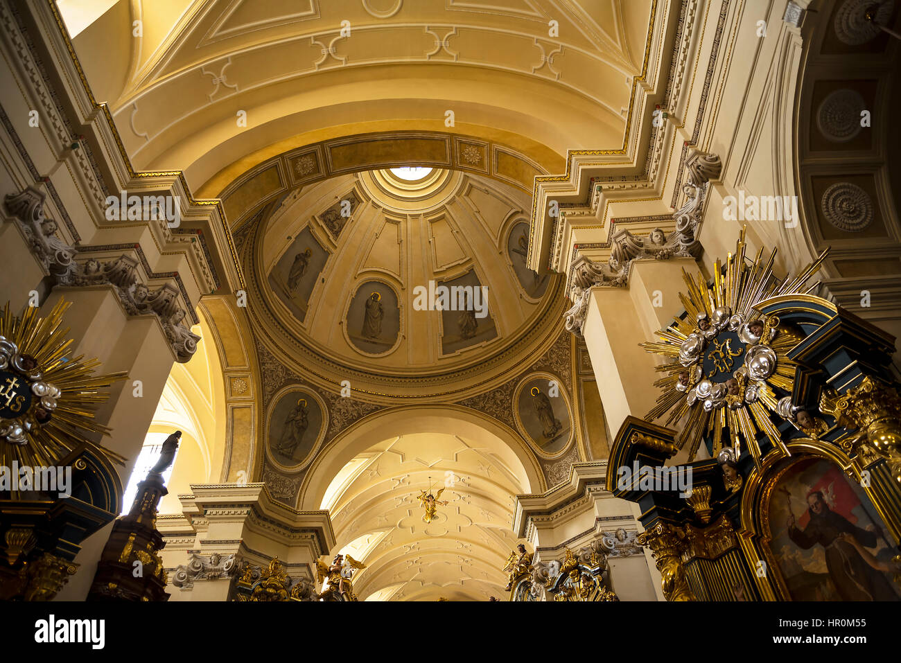 The Magnificent Church of St Bernard in Krakow in POland Stock Photo ...