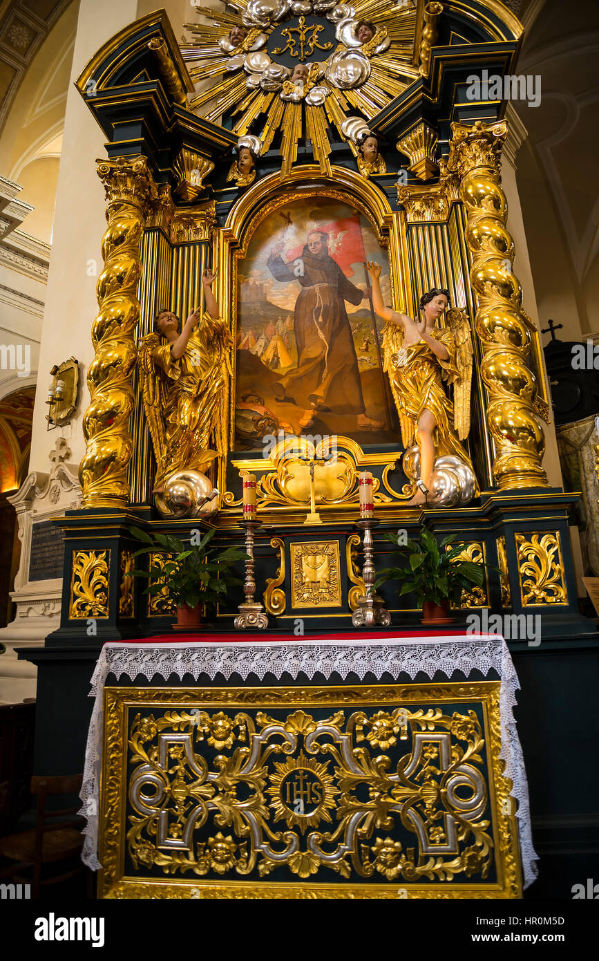 The Magnificent Church of St Bernard in Krakow in POland Stock Photo ...