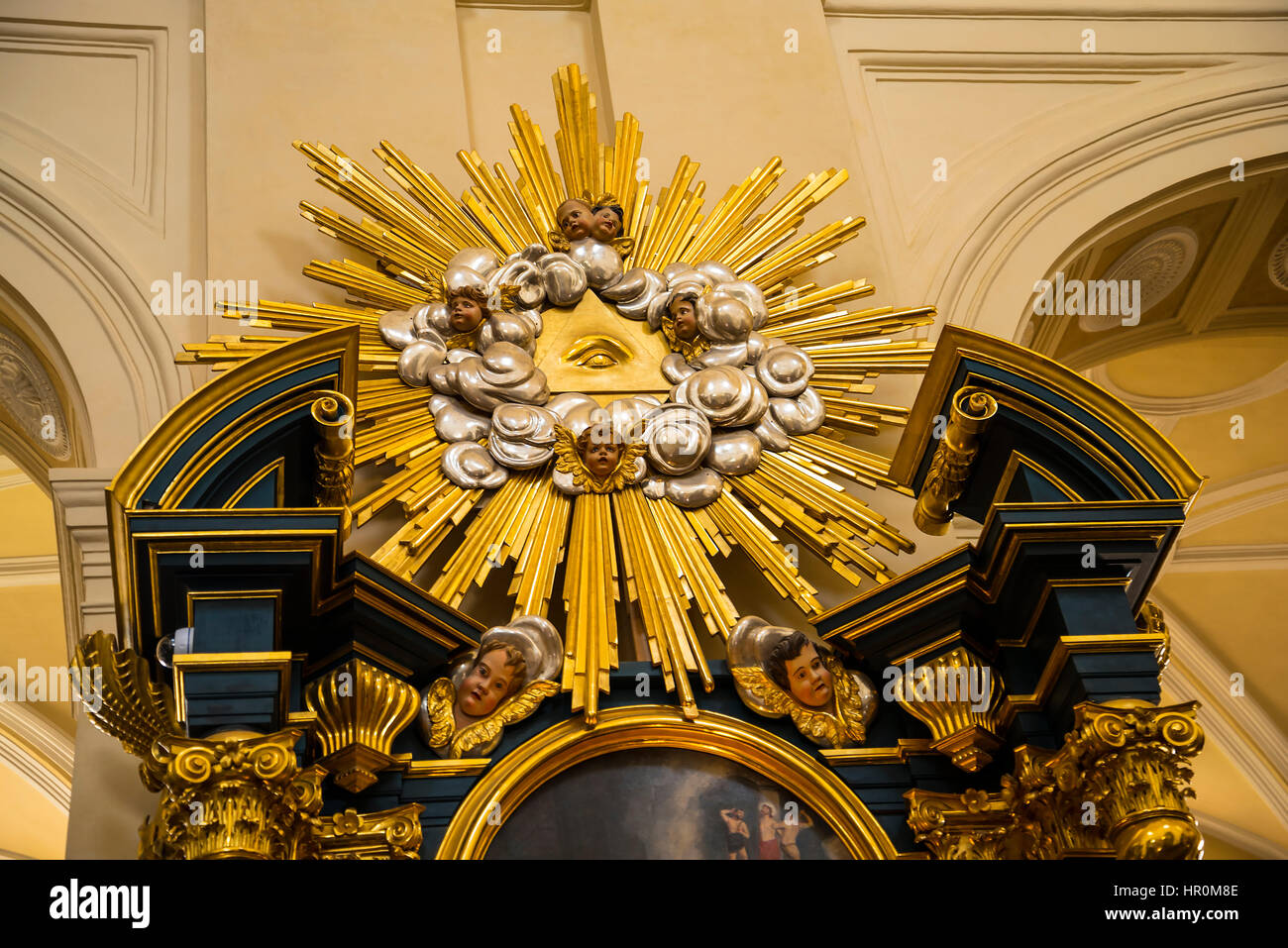 The Magnificent Church of St Bernard in Krakow in POland Stock Photo ...