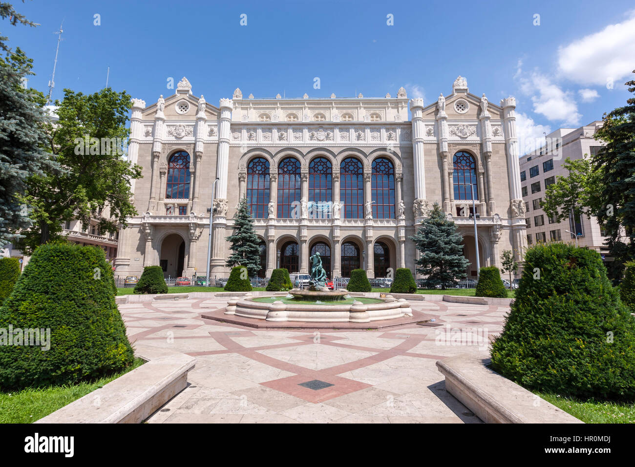 Facade of the Vigadó Concert Hall, designed by Frigyes Feszl, Budapest ...