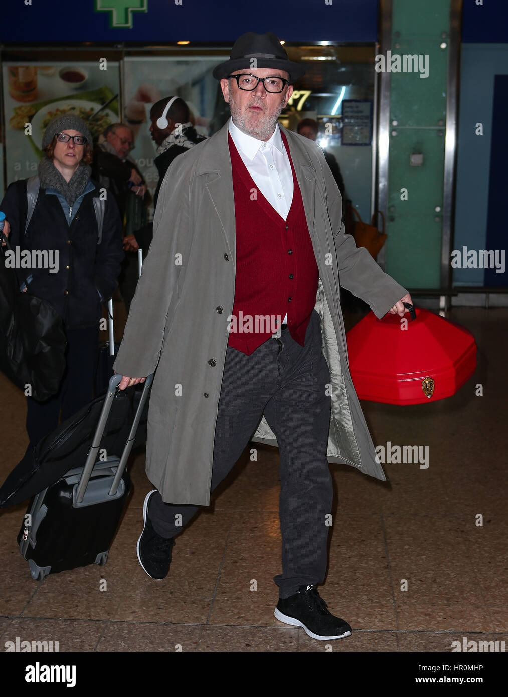Connor McIntyre and Kym Marsh leaving Euston station after the National ...