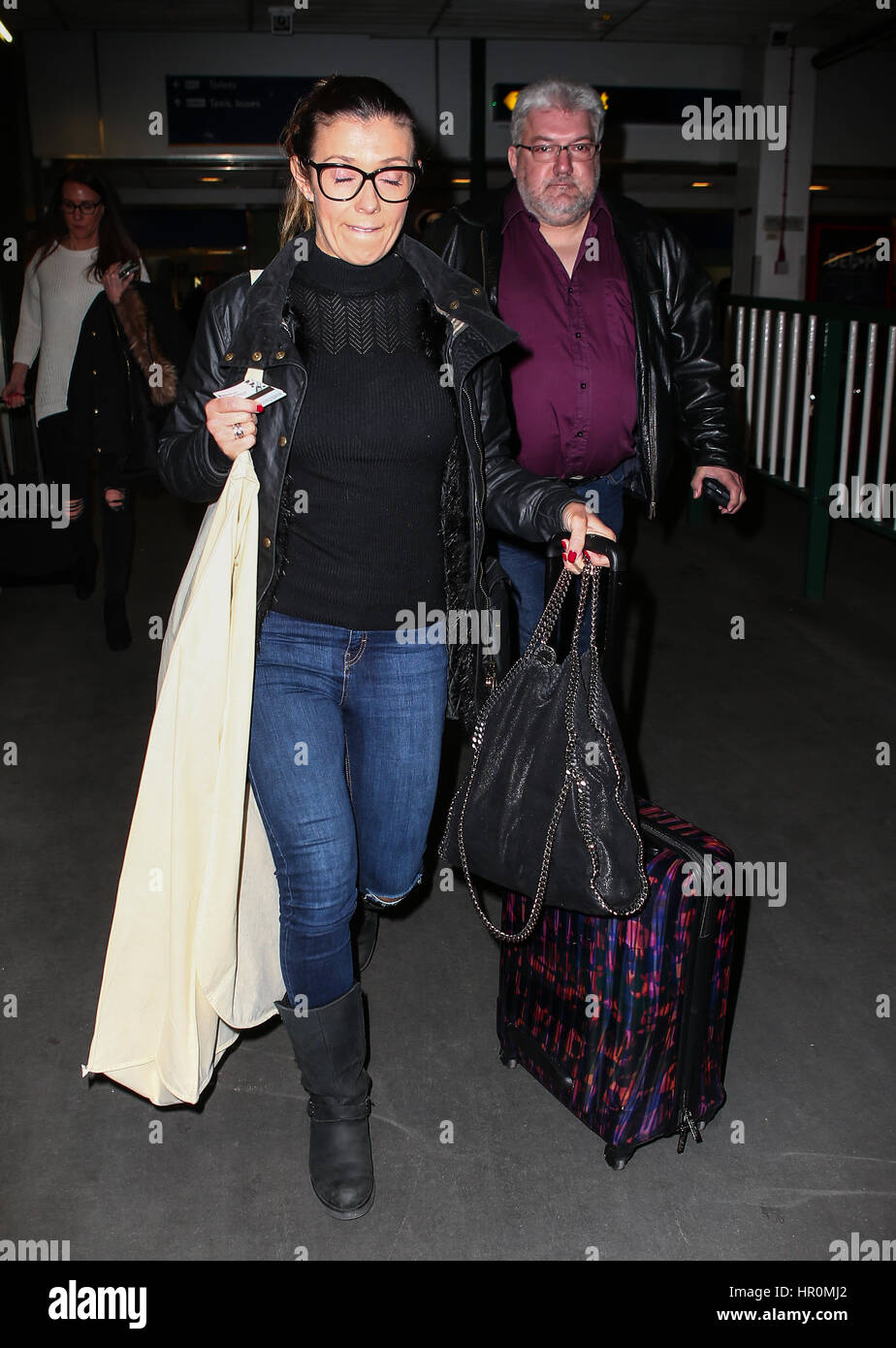 Connor McIntyre and Kym Marsh leaving Euston station after the National ...